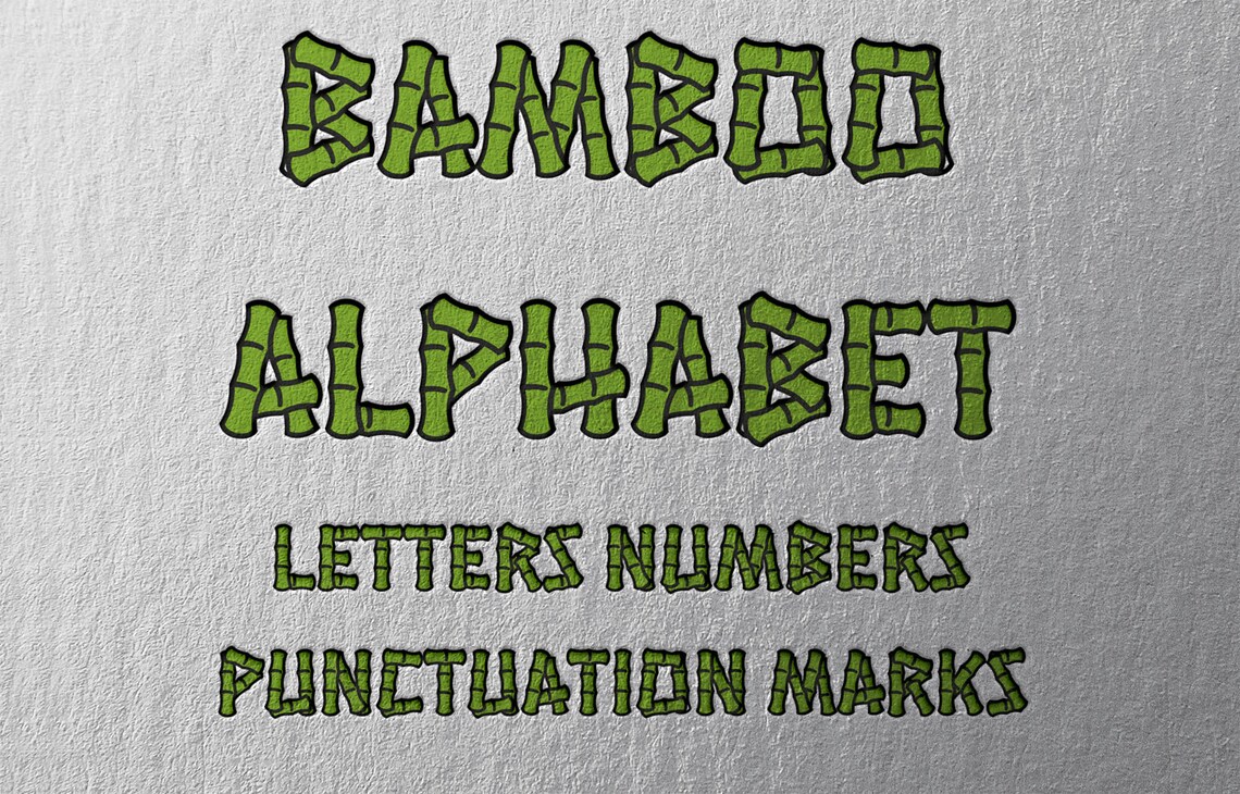 Bamboo Alphabet Vector Bamboo Letters SVG Instant Download - Etsy