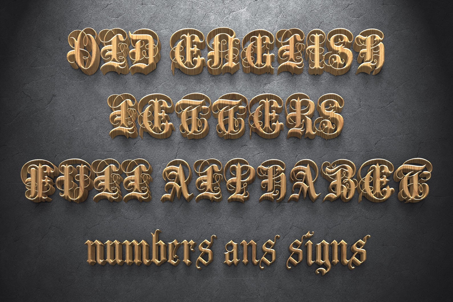 Old English Alphabet Letters Svg Cuttable Files Silhouette Cricut Files ...