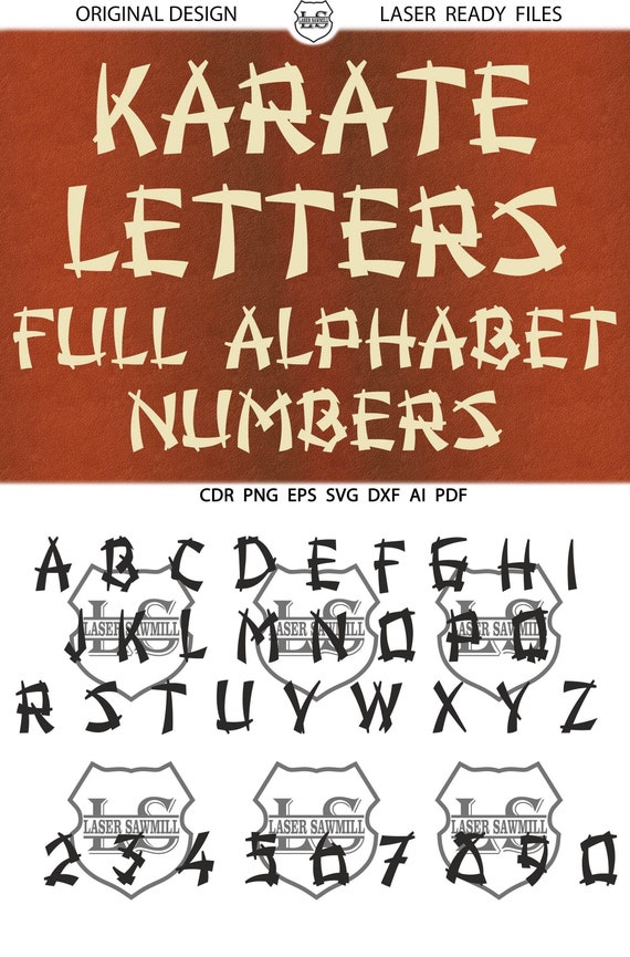 Karate Letters Alphabet SVG Karate Alphabet Instant Download | Etsy ...