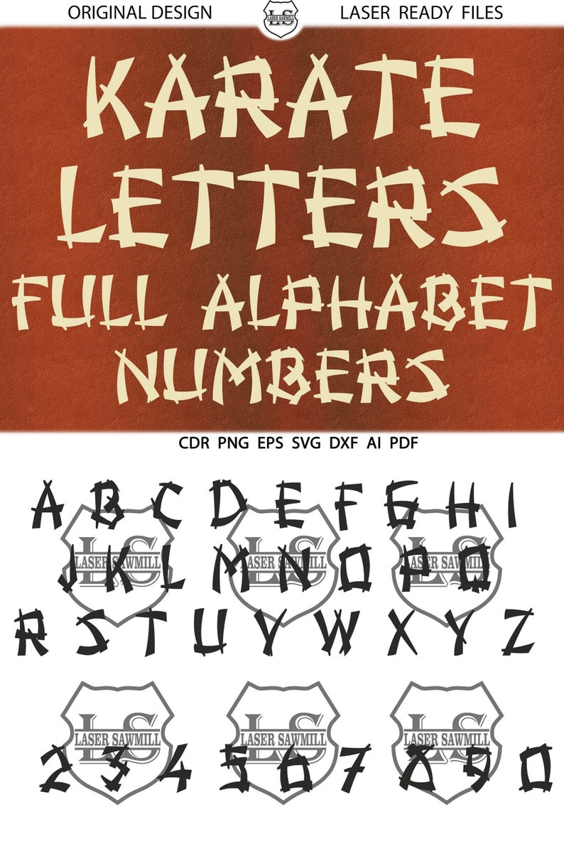 Karate Letters Alphabet SVG Karate Alphabet Instant Download - Etsy