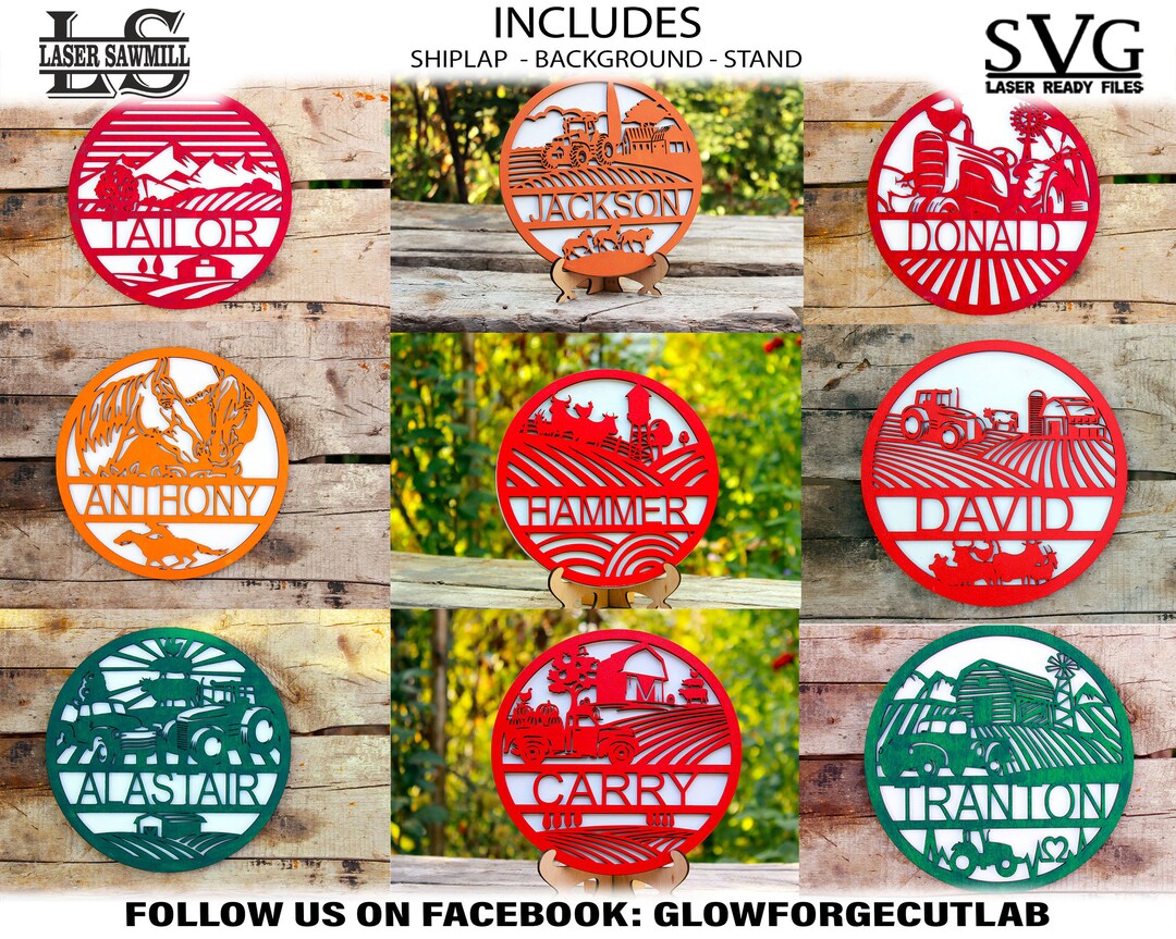 Farm Life Scene Cut Files, Svgf Files for Glowforge, Laser Cutting Svg ...