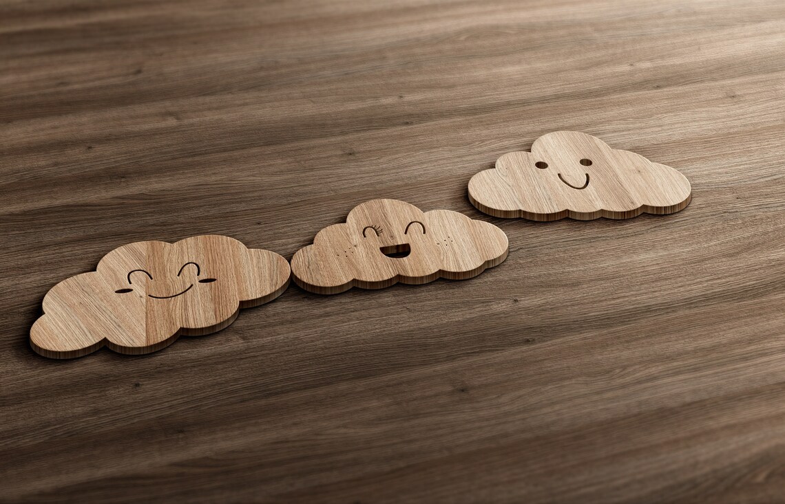 24 Cloud Coasters Pattern Svg Coud Trivet Svg Cloud Wood - Etsy