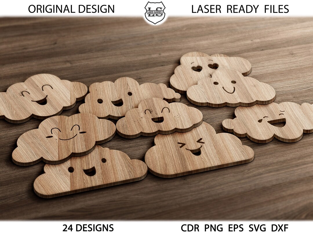 24 Cloud Coasters Pattern Svg, Coud Trivet Svg, Cloud Wood Trivet Svg ...