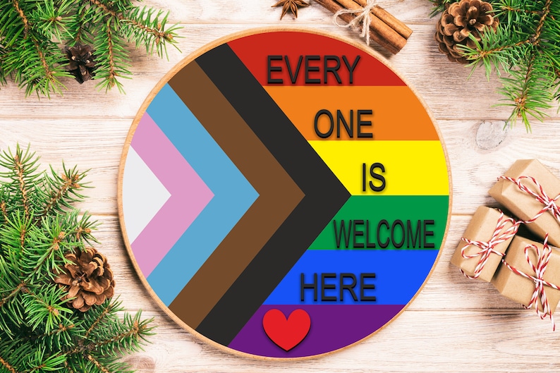 Pride Welcome Sign Everyone is Welcome Here Sign LGBT - Etsy