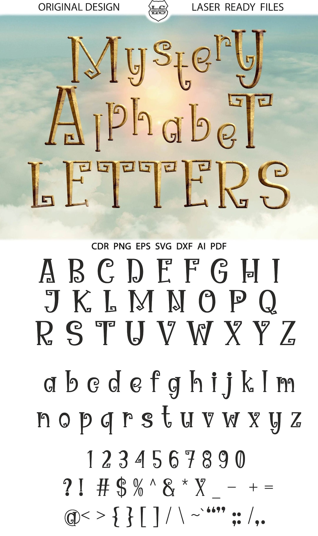 Mystery Alphabet Mystery Letters SVG - Instant Download Fire DXF Eps ...