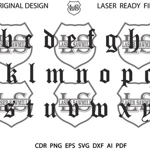 Old English Alphabet | Letters | SVG DXF PDF| Silhouette | Vector ...