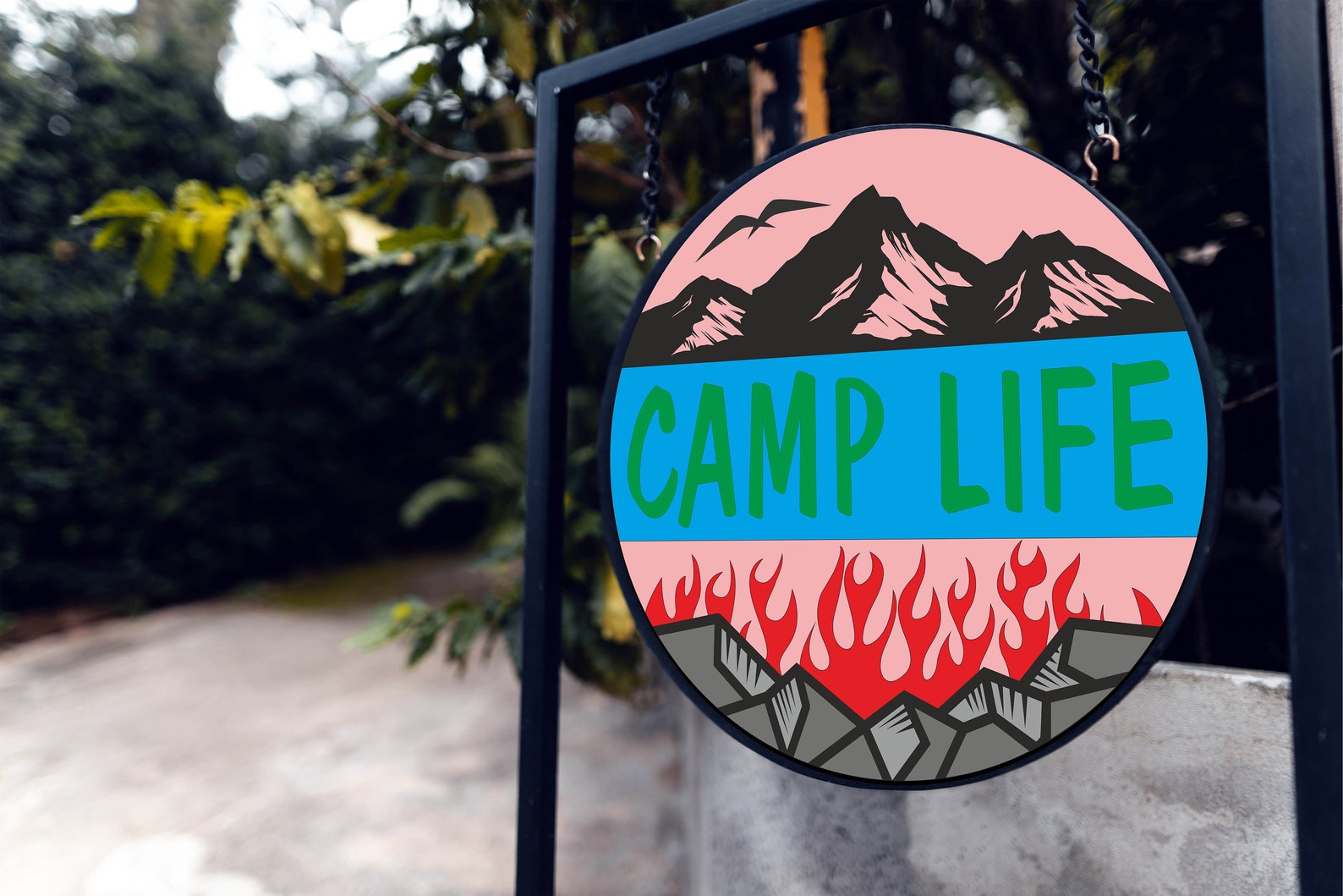 Camp Life Sign SVG, Camp Sign Svg, Modern Camping Circle Sign, Circle ...