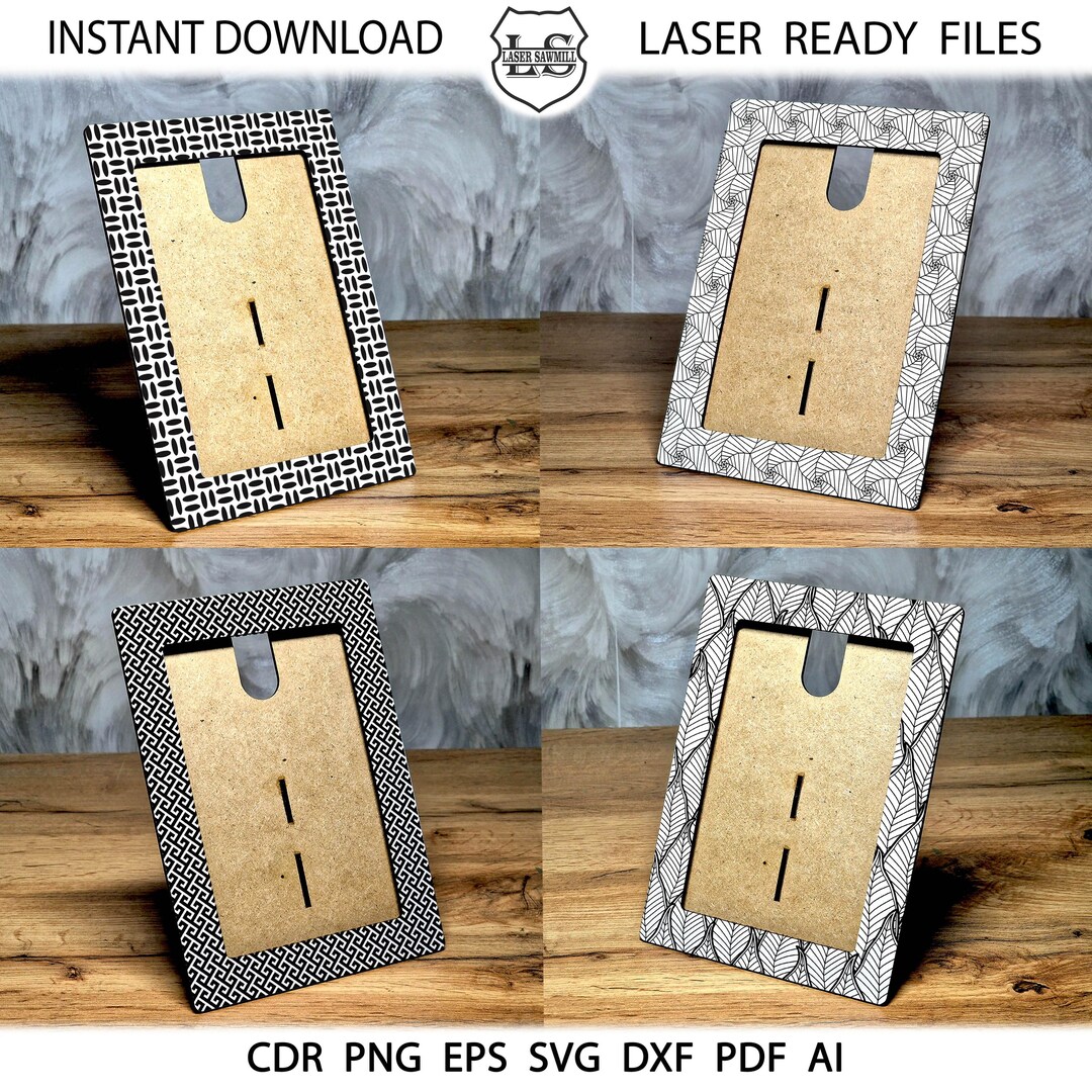 4*6 Laser Cut Photo Frames, Glowforge Photo Frames, SVG Frames 4x6 ...