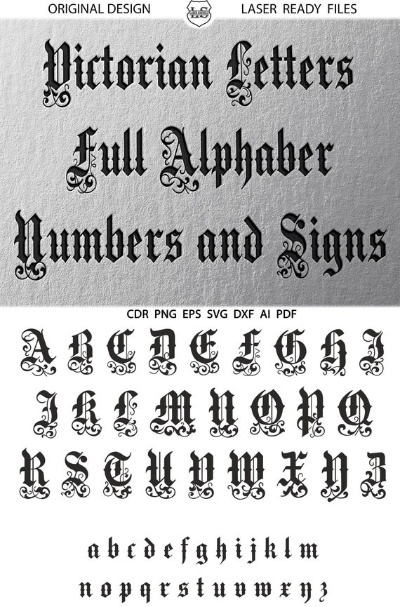 Victorian Font Numbers