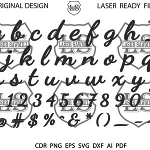 Dancing Script Alphabet | Cursive Alphabet Letters | SVG DXF PDF ...