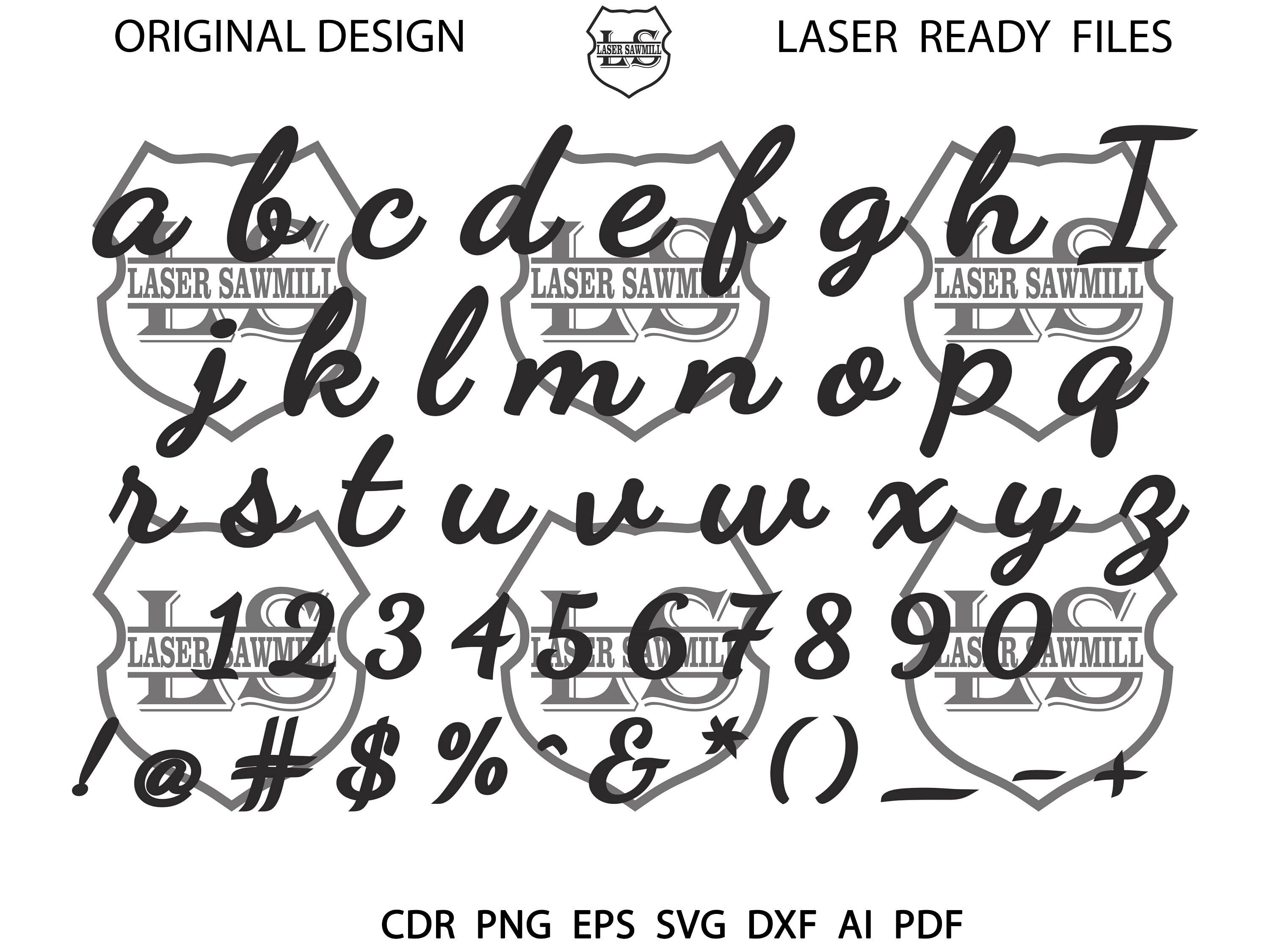 Dancing Script Alphabet | Cursive Alphabet Letters | SVG DXF PDF ...