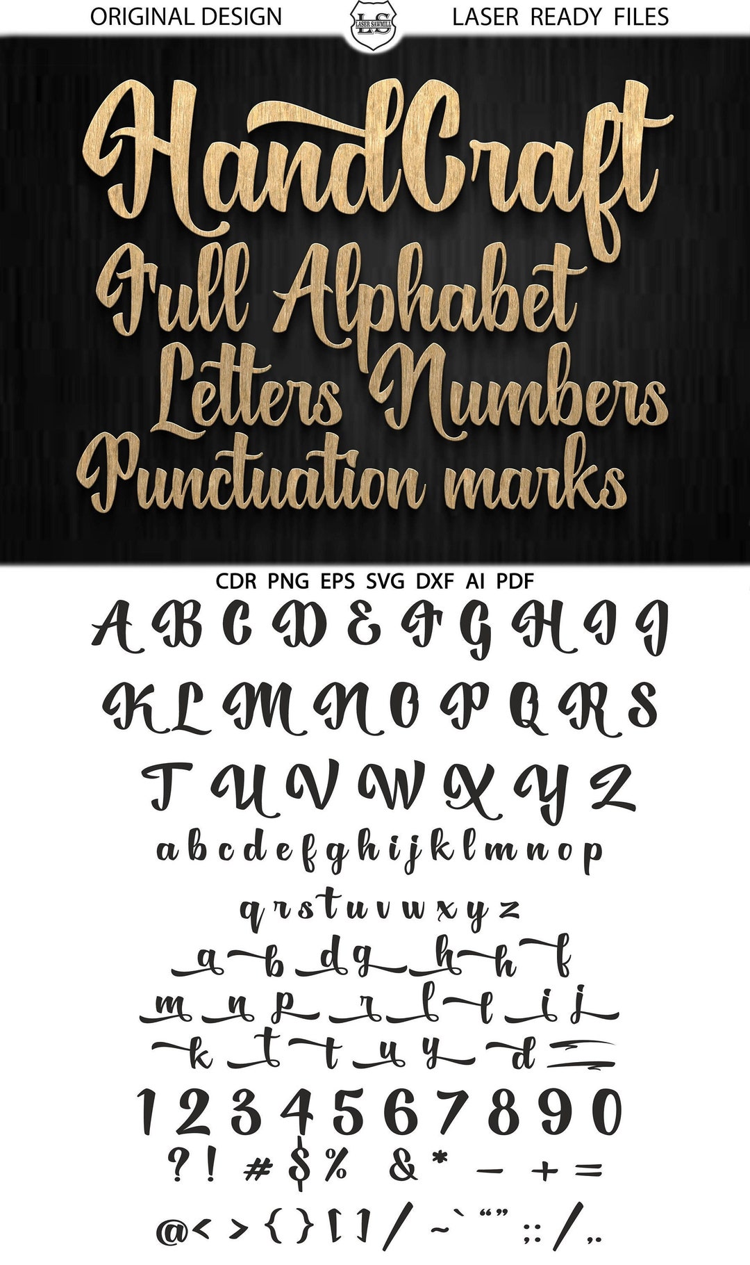 Handcrafting Modern Letters Svg Elegant Alphabet Script SVG DXF ...