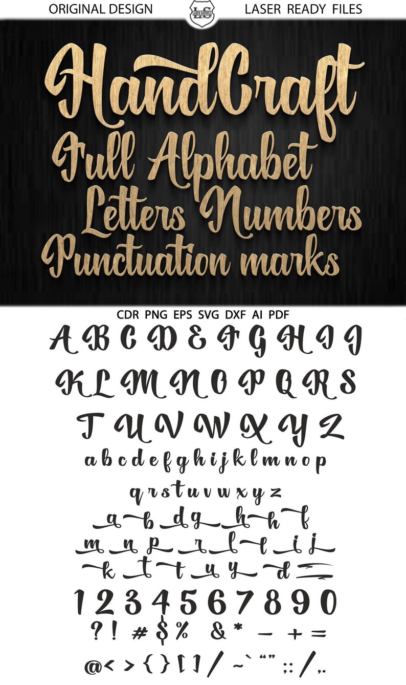 Handcrafting Modern Letters Svg Elegant Alphabet Script SVG - Etsy