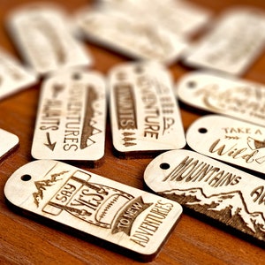 Glowforge SVG Keychains, Laser Cut Keychains Files, Adwenture Keychains ...
