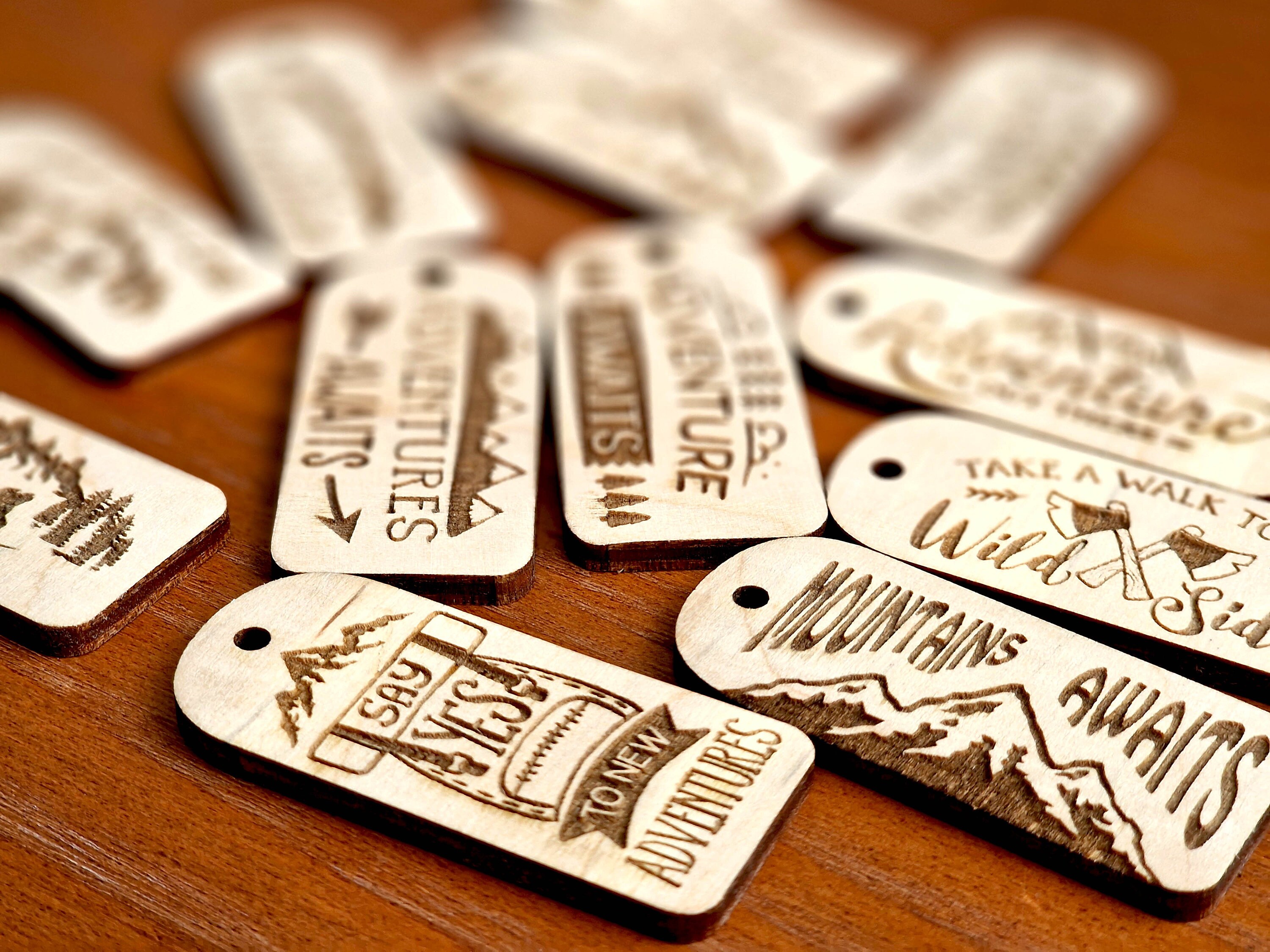 Adventure Keychains SVG Bundle - Glowforge Laser Cut Files CNC Digital ...