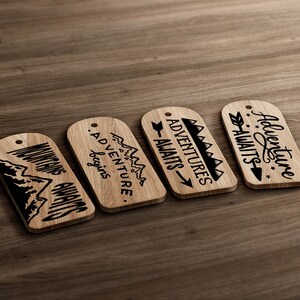 Glowforge SVG Keychains, Laser Cut Keychains Files, Adwenture Keychains ...