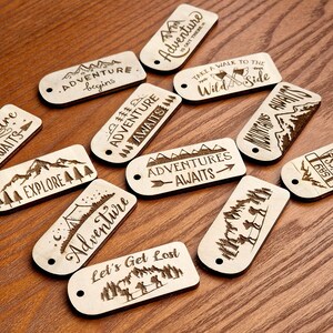 Glowforge SVG Keychains, Laser Cut Keychains Files, Adwenture Keychains ...