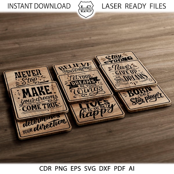 Quote Coasters - Etsy