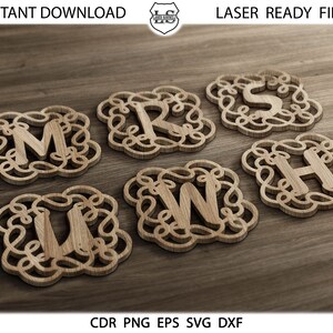 Glowforge Alphabet, Glowforge Letters A-Z Svg,monogram,wedding,alphabet ...