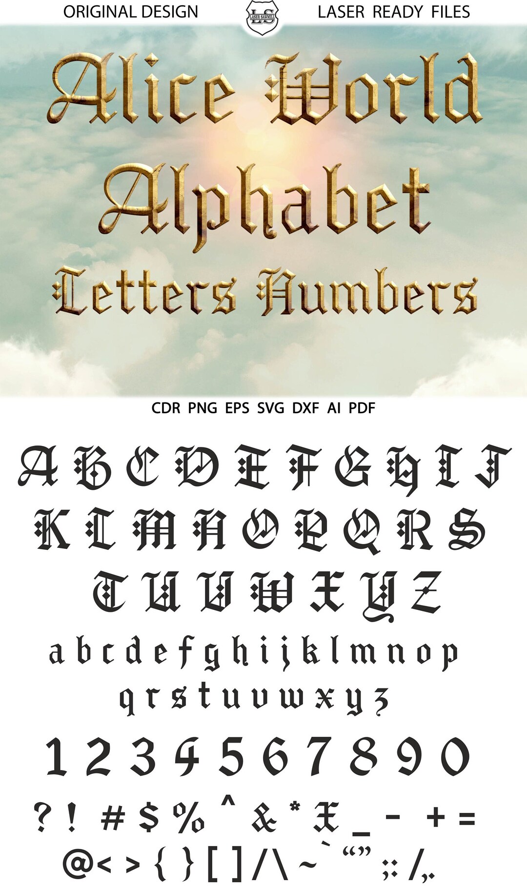 Alice World Letters, Instant Download Alice Letters SVG Magic Style ...