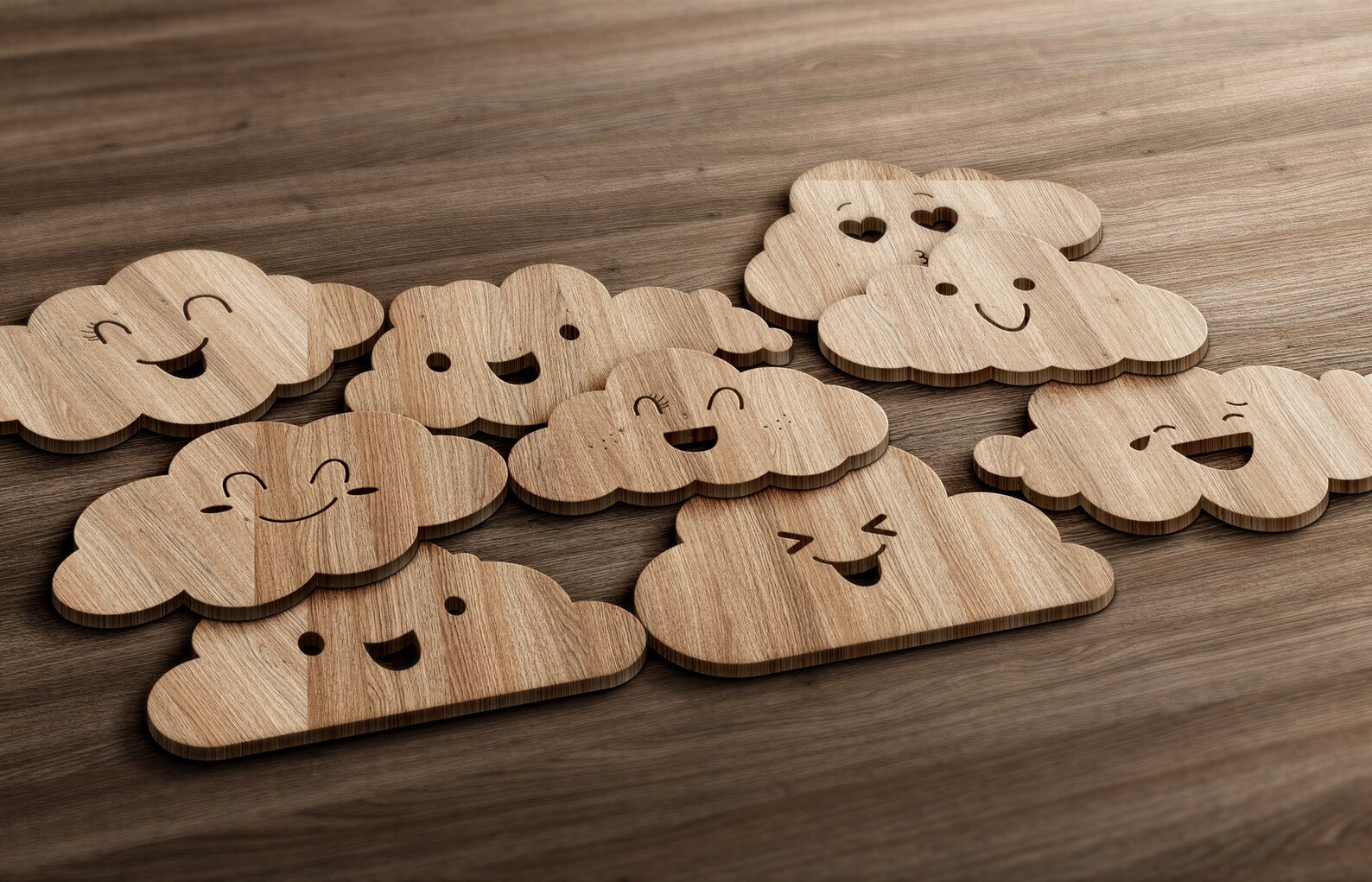 24 Cloud Coasters Pattern Svg Coud Trivet Svg Cloud Wood | Etsy