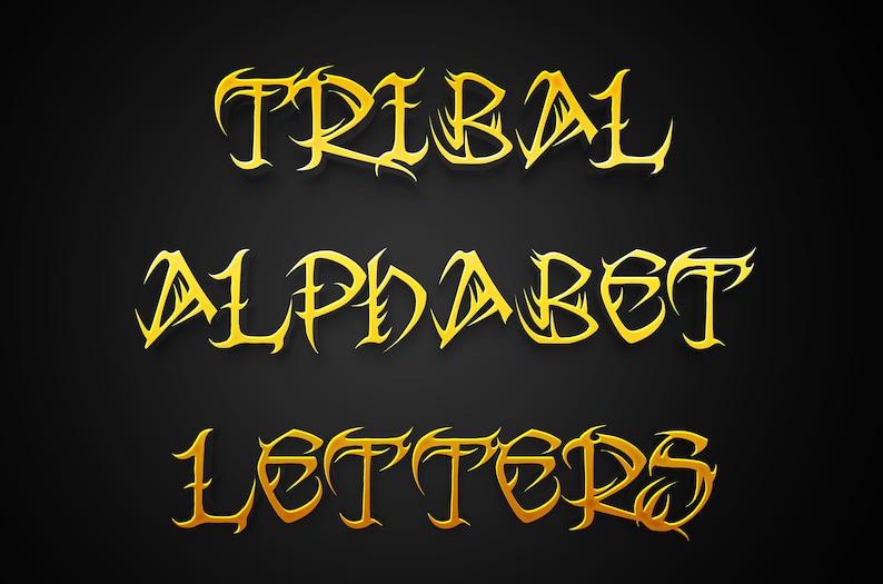Tribal Alphabet Letters SVG DXF Tribal Style Vector Images - Etsy