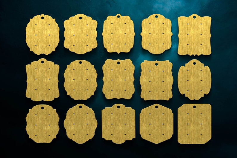 15 Earring Card SVG DXF Eps Png Jpg Instant Download - Etsy