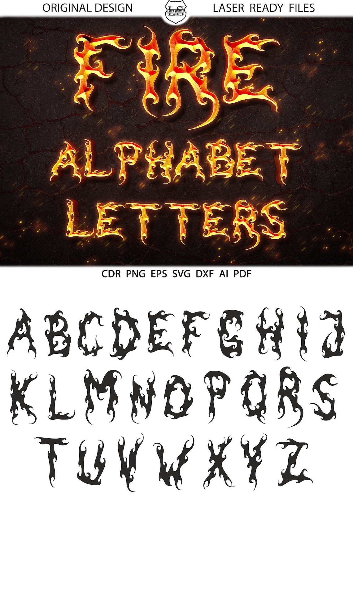 Fire Alphabet Vector Fire Letters SVG instant Download Fire - Etsy