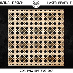 4 Rattan Cane Pattern SVG Rattan Templates DXF Rattan Pattern Svg Ratan ...