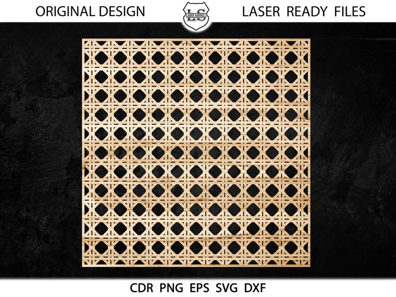 4 Rattan Cane Pattern SVG Rattan Templates DXF Rattan Pattern - Etsy