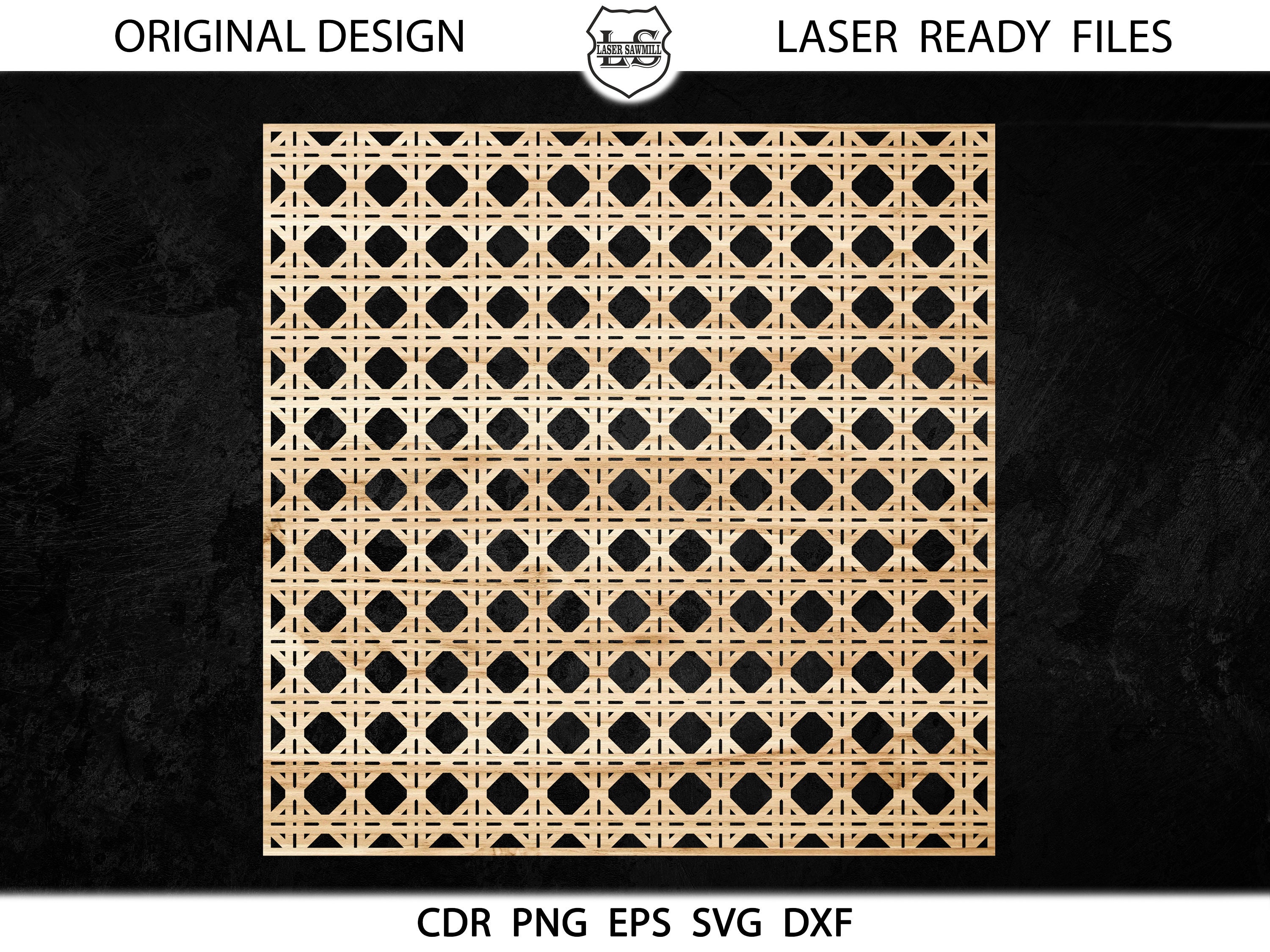 4 Rattan Cane Pattern SVG Rattan Templates DXF Rattan Pattern Svg Ratan ...