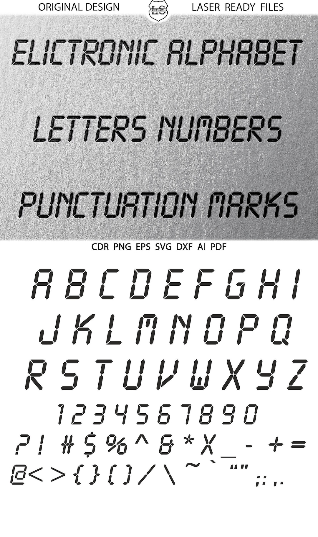 LCD Alphabet Letters, Electronic Alphabet Letters SVG Electric Numbers ...