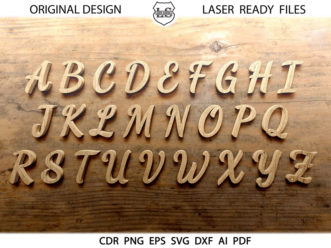 Dancing Script Alphabet | Cursive Alphabet Letters | SVG DXF PDF ...