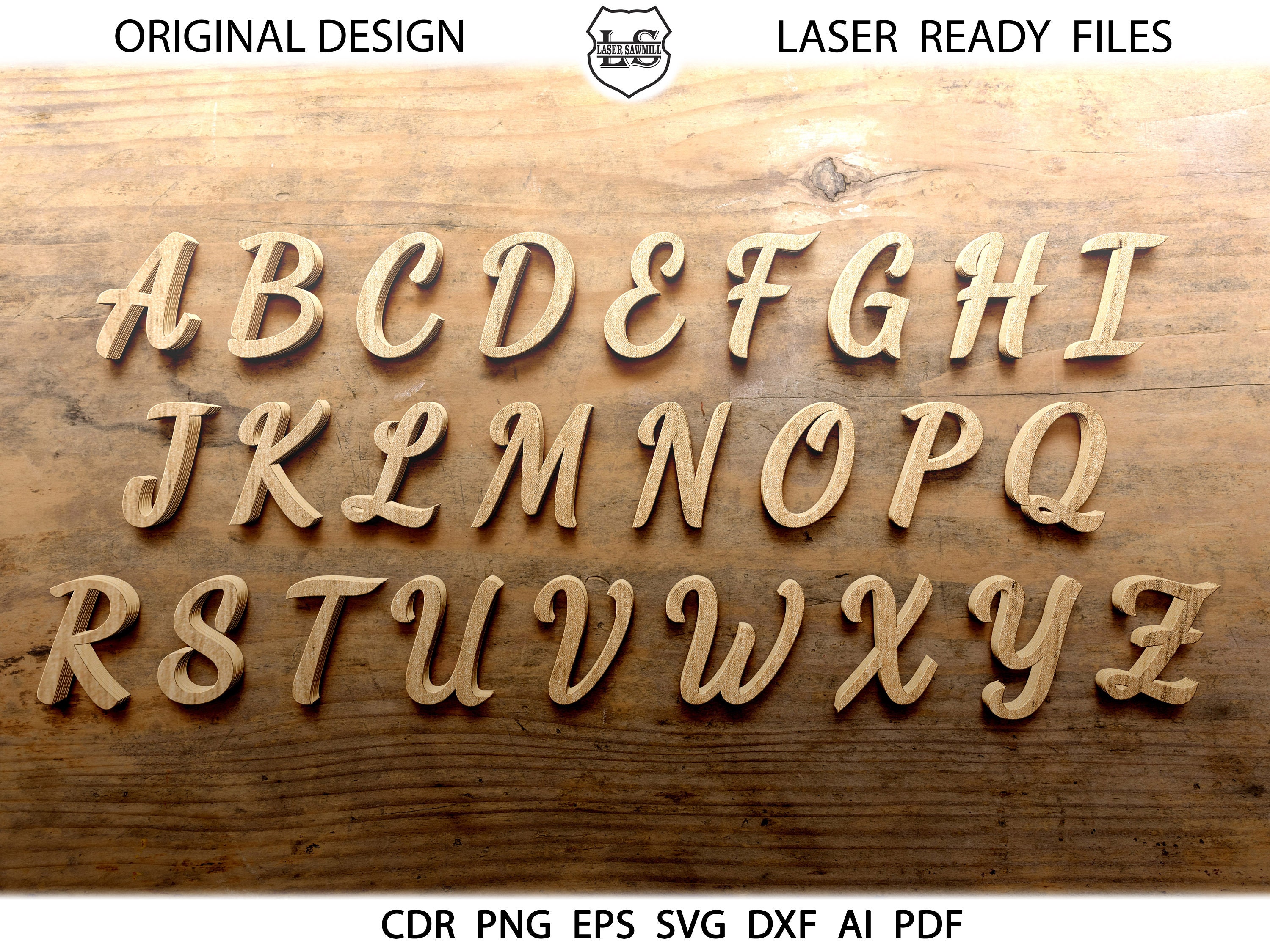 Dancing Script Alphabet | Cursive Alphabet Letters | SVG DXF PDF ...