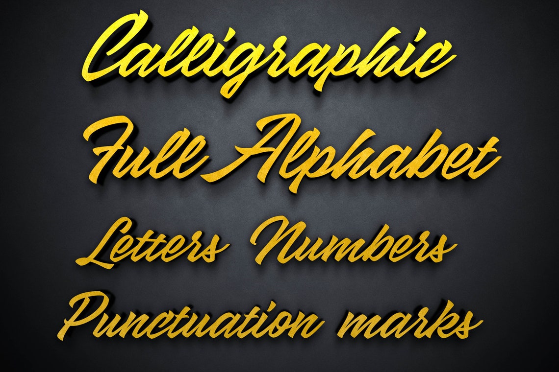 Calligraphic Alphabet Svg, Script Letters Svg, Handwritten Alphabet ...