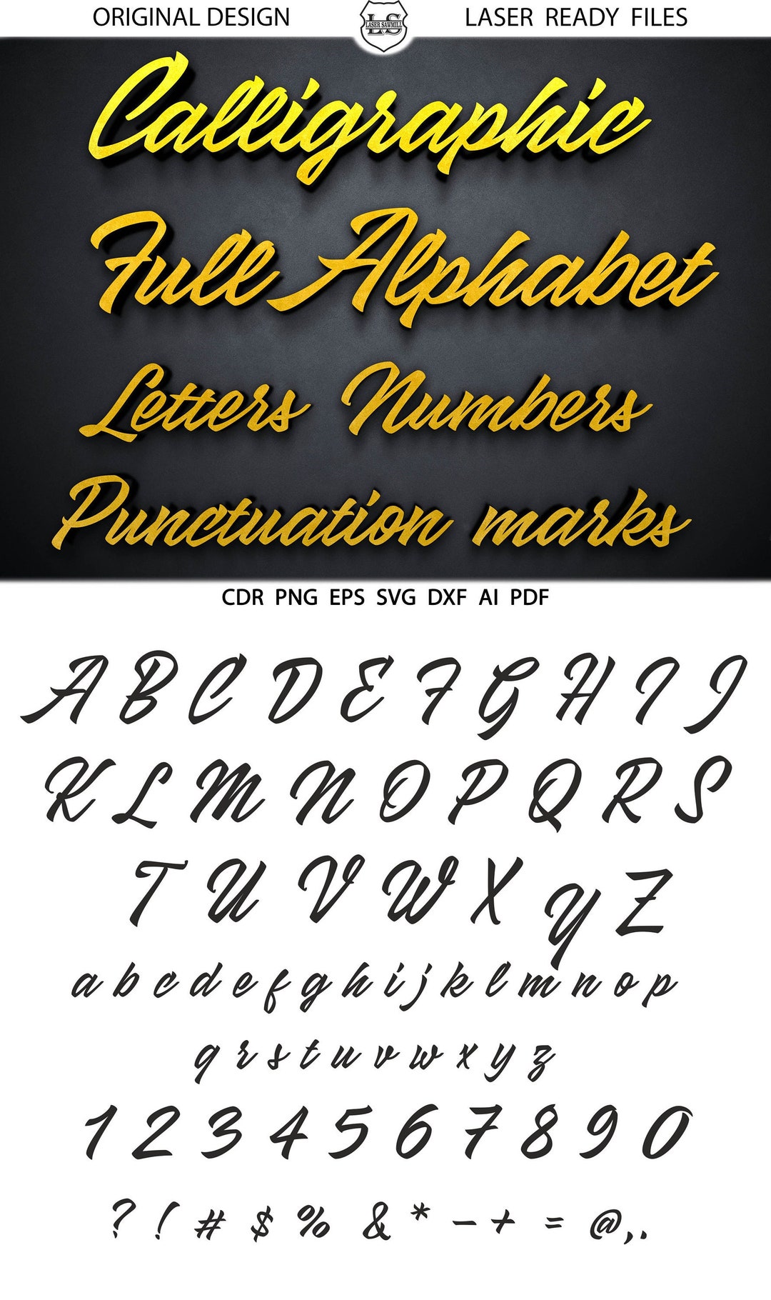 Calligraphic Alphabet Svg, Script Letters Svg, Handwritten Alphabet ...