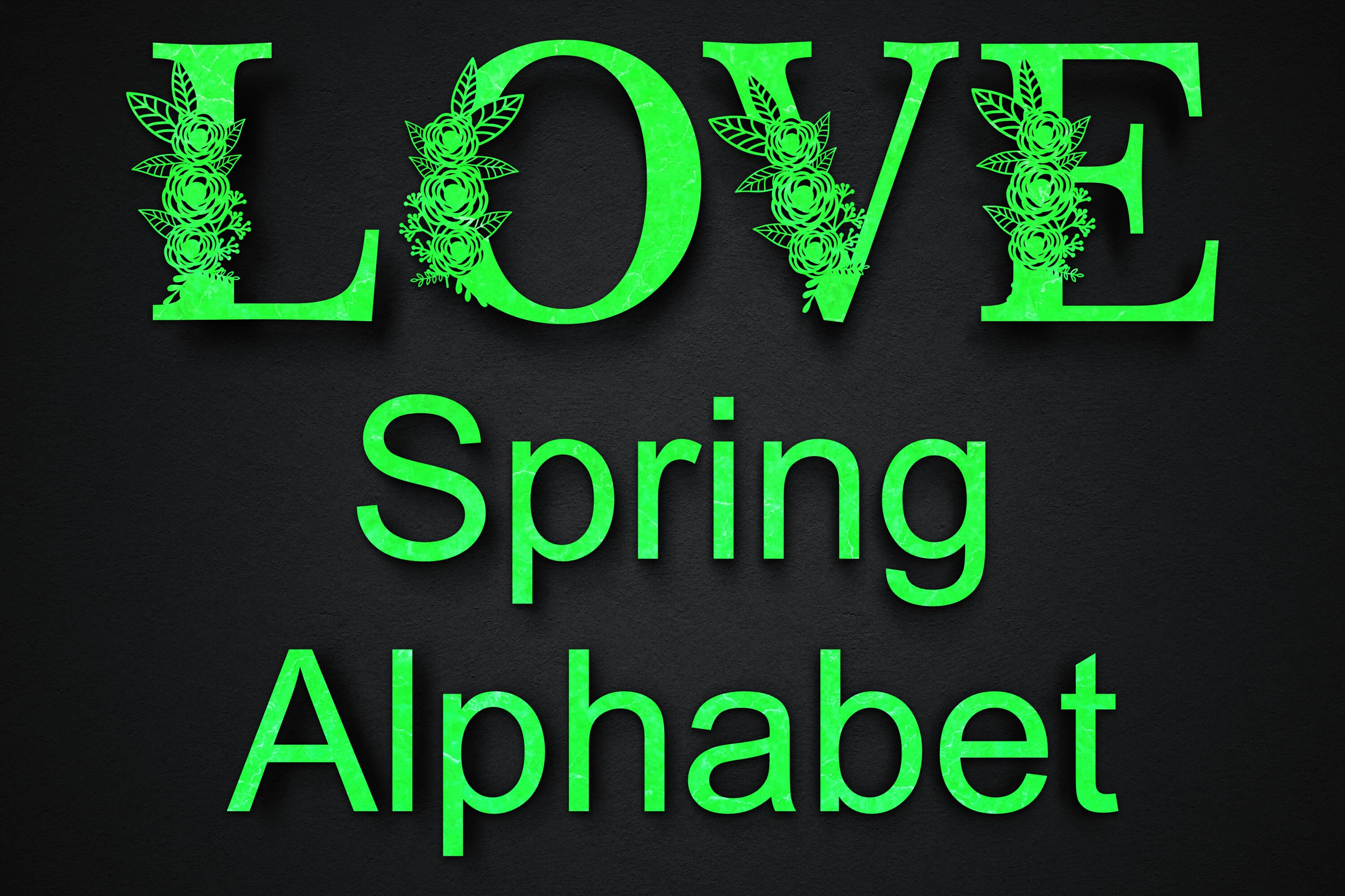 Spring Flowers Alphabet Floral Letters SVG Full Floral - Etsy