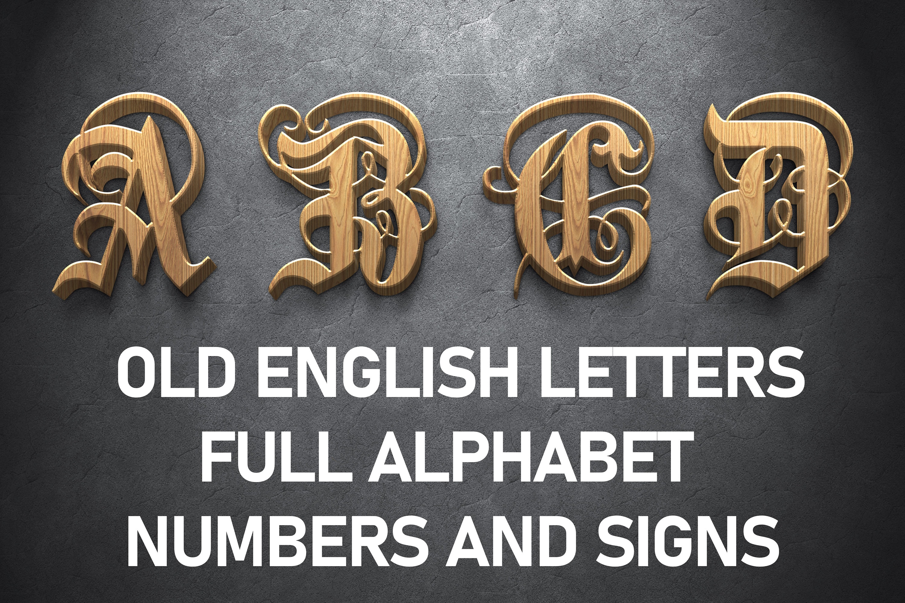 Old English Alphabet Letters Svg Cuttable Files Silhouette - Etsy Australia