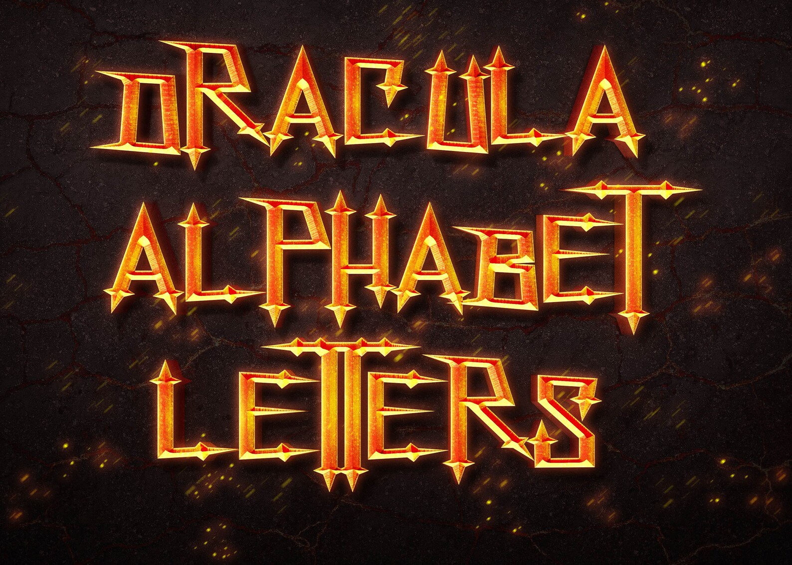 Dracula Alphabet Letters, Instant Download Letters SVG Dracula Style ...