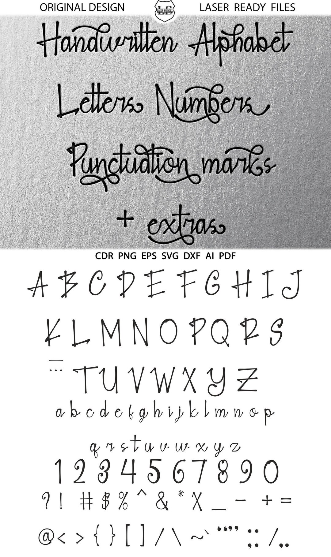 Handwritten Cursive Alphabet SVG Elegant Alphabet DXF Handwritten ...