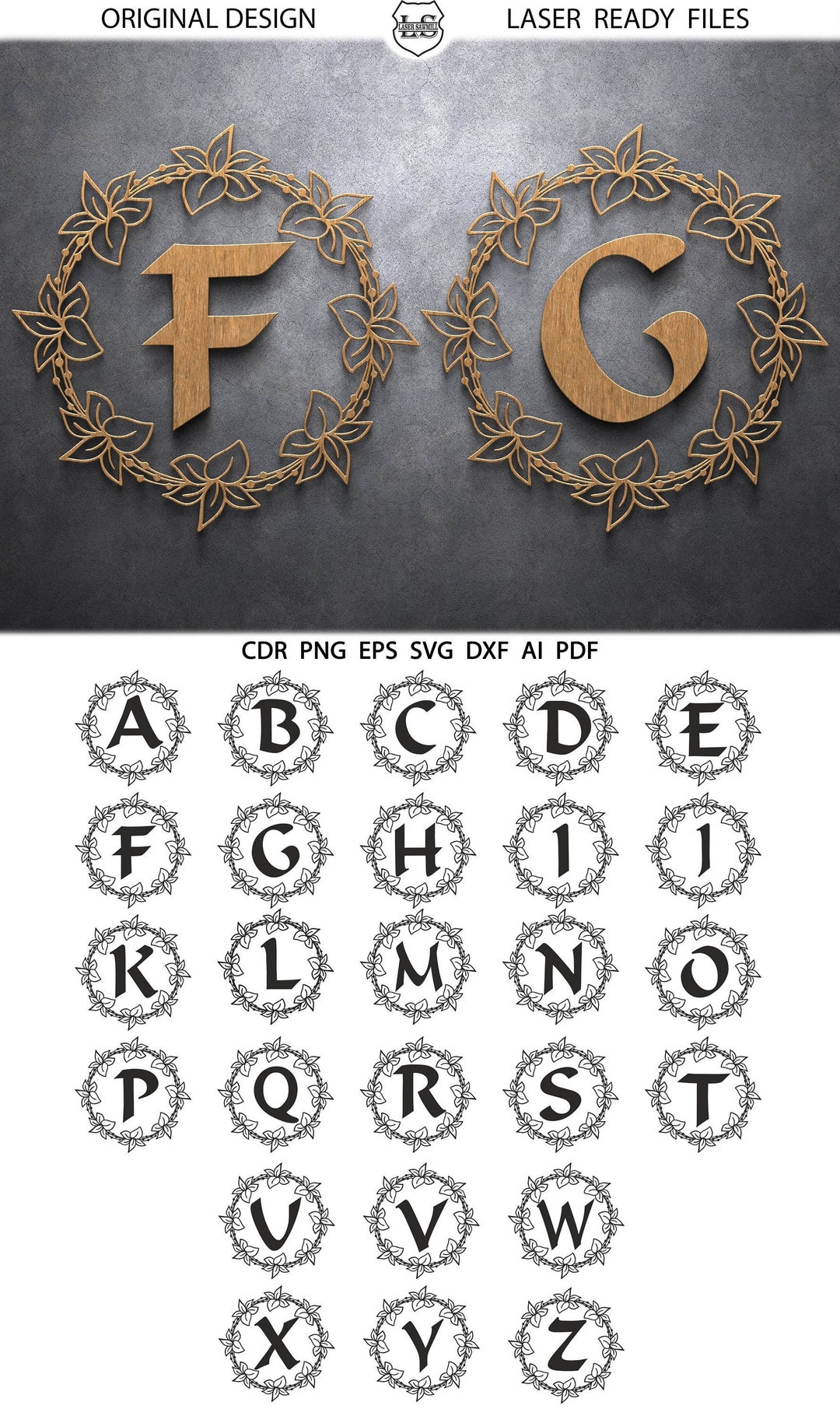 Spring Flowers Alphabet, Floral Letters SVG Full Floral Letters Svg PNG ...