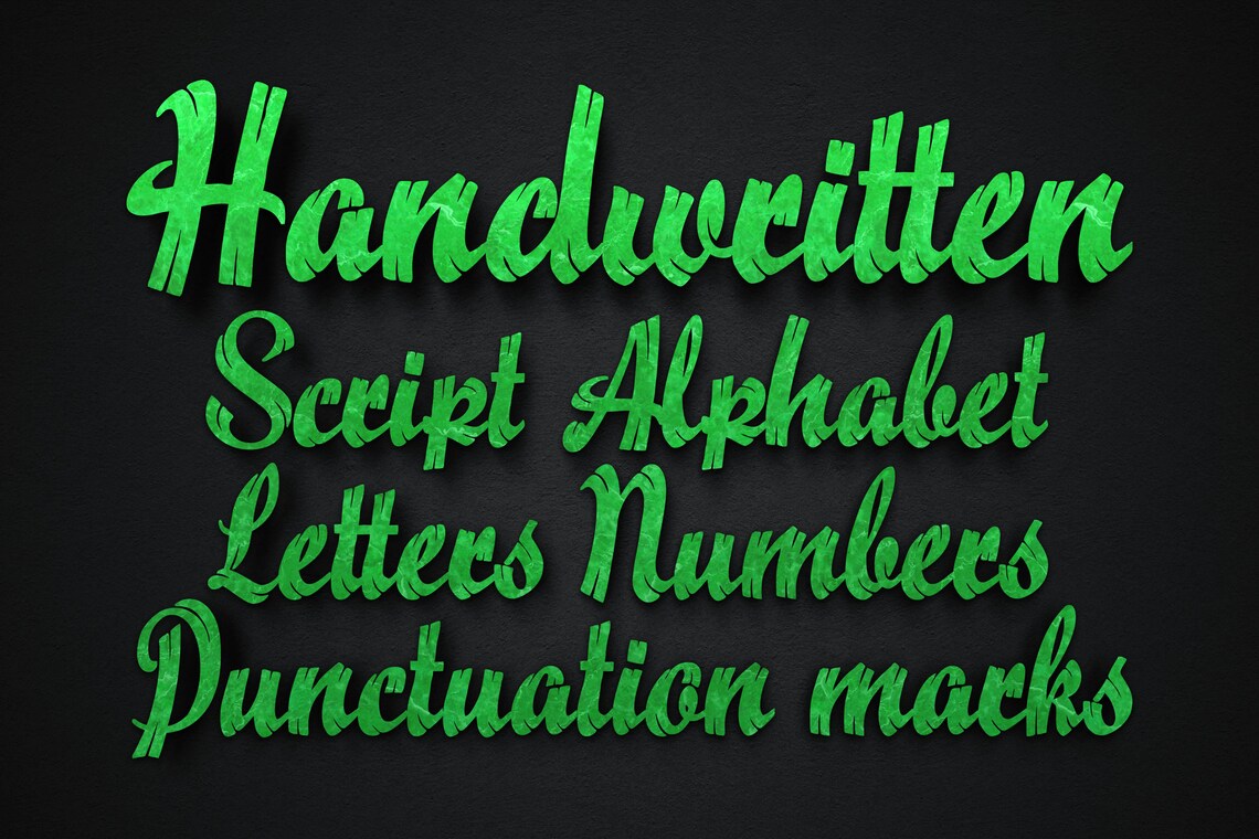 Handwritten Elegant Alphabet Script SVG DXF Vector Images Monogram ...