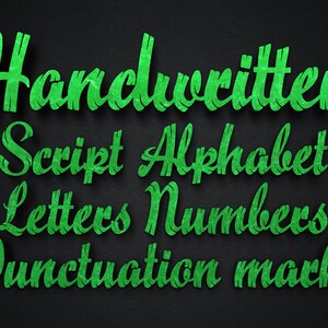 Handwritten Elegant Alphabet Script SVG DXF Vector Images Monogram ...