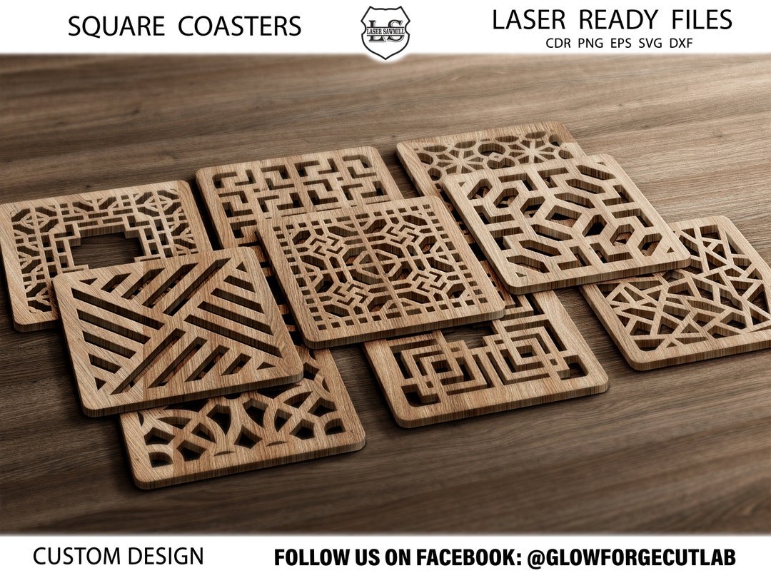 24 Square Costers, Svg Panels Collection, Geometric Mandala,square ...