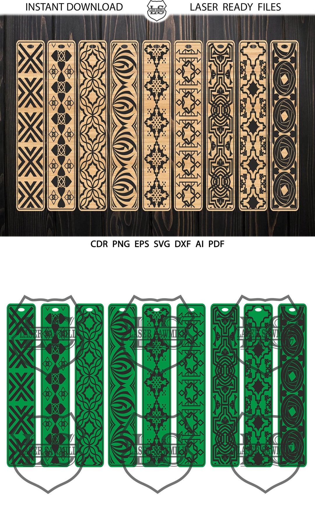 Bookmarks SVG, Bookmark SVG, Bookmark Laser File, Bookmark Glowforge ...