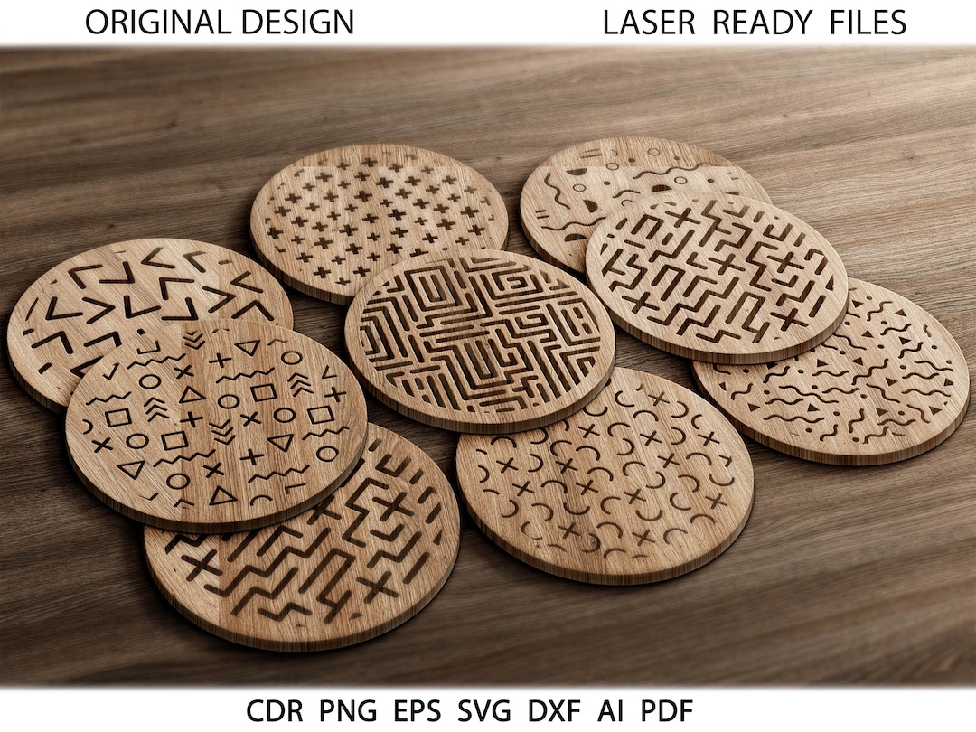 16 Coaster SVG, Modern Coasters, Trivet Grill Templates Vector Digital ...