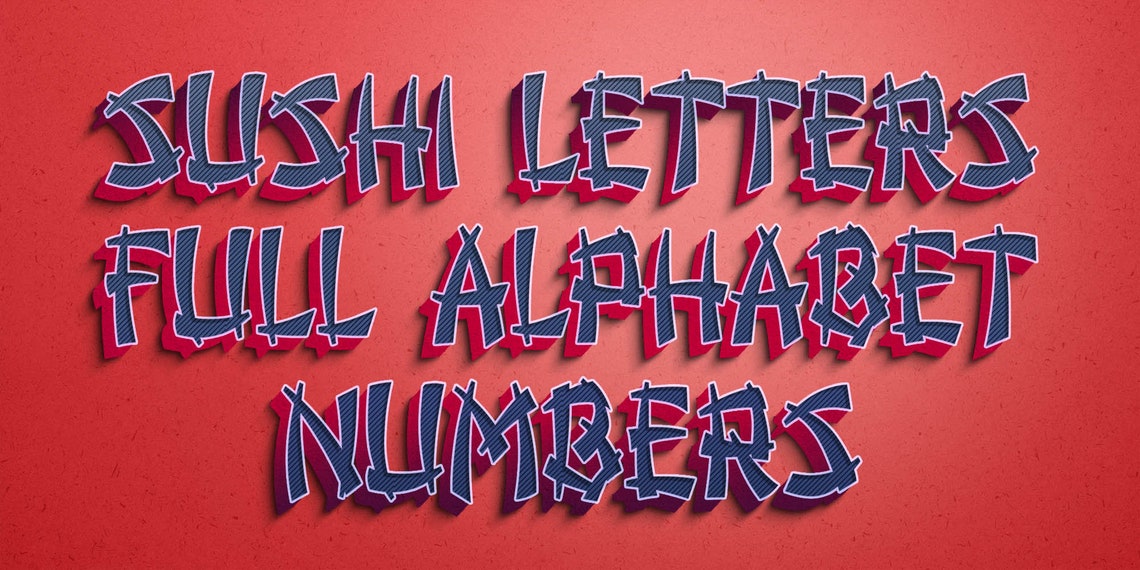 Sushi Letters Alphabet SVG Digital Images Instant Download - Etsy