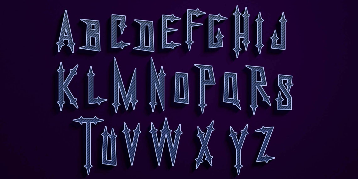 Dracula Alphabet Letters Instant Download Letters SVG Dracula - Etsy