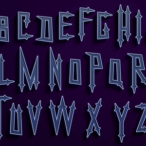 Necromancer Alphabet Letters, Necromancer Aletters SVG Dracula Style ...