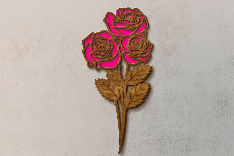 8 Layered Roses SVG Floral SVG Roses Laser Cut File - Etsy